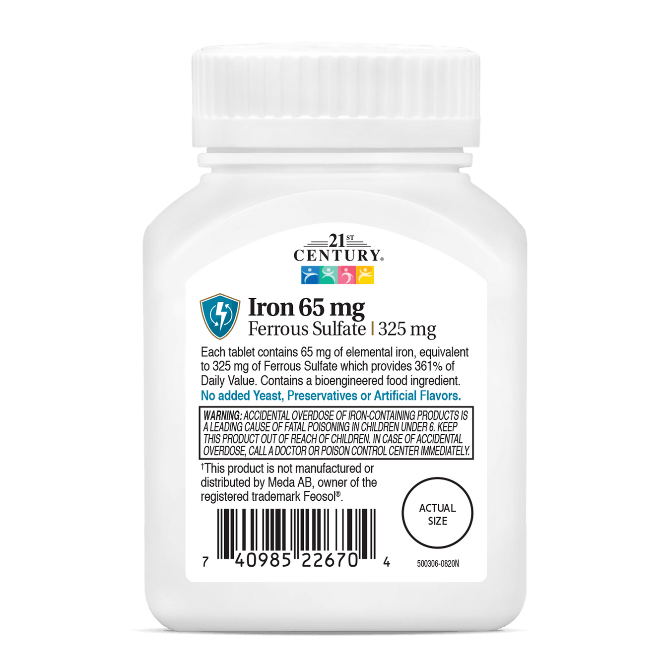 High Potency Iron 65 mg | 21st Century Vitamins – 21st Century Vitamins