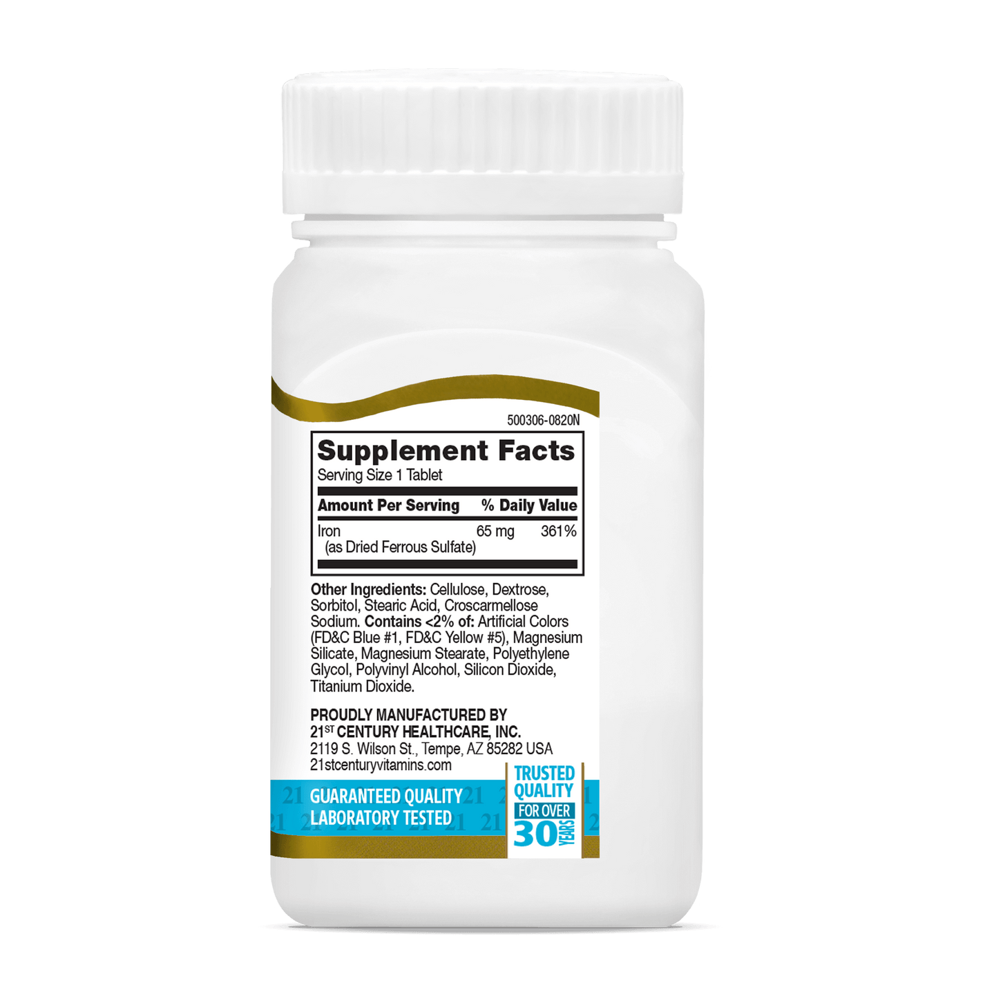 High Potency Iron 65 mg | 21st Century Vitamins – 21st Century Vitamins