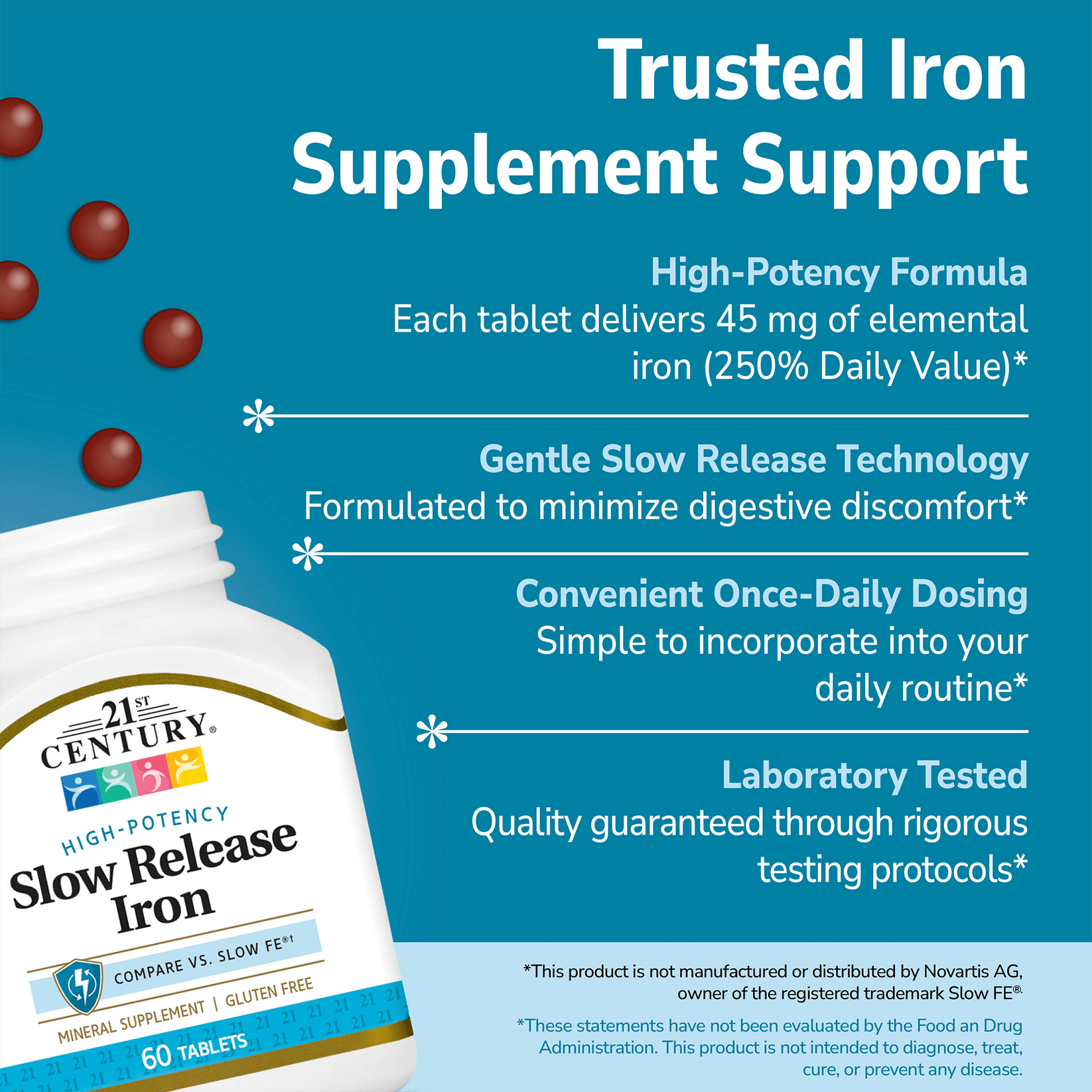 Slow Release Iron – 21st Century Vitamins – 21st Century Vitamins