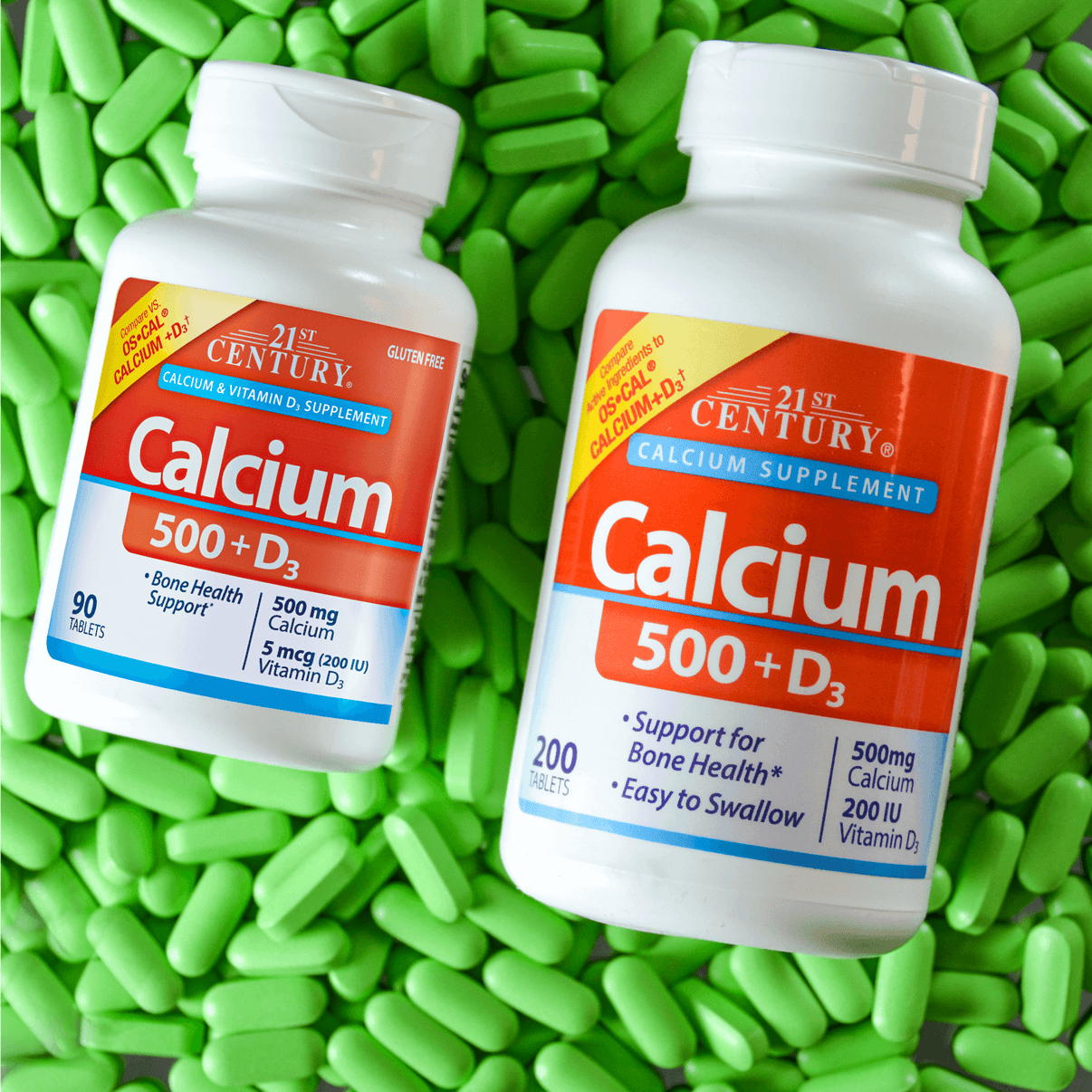Calcium 500 Plus D3 – 21st Century Vitamins
