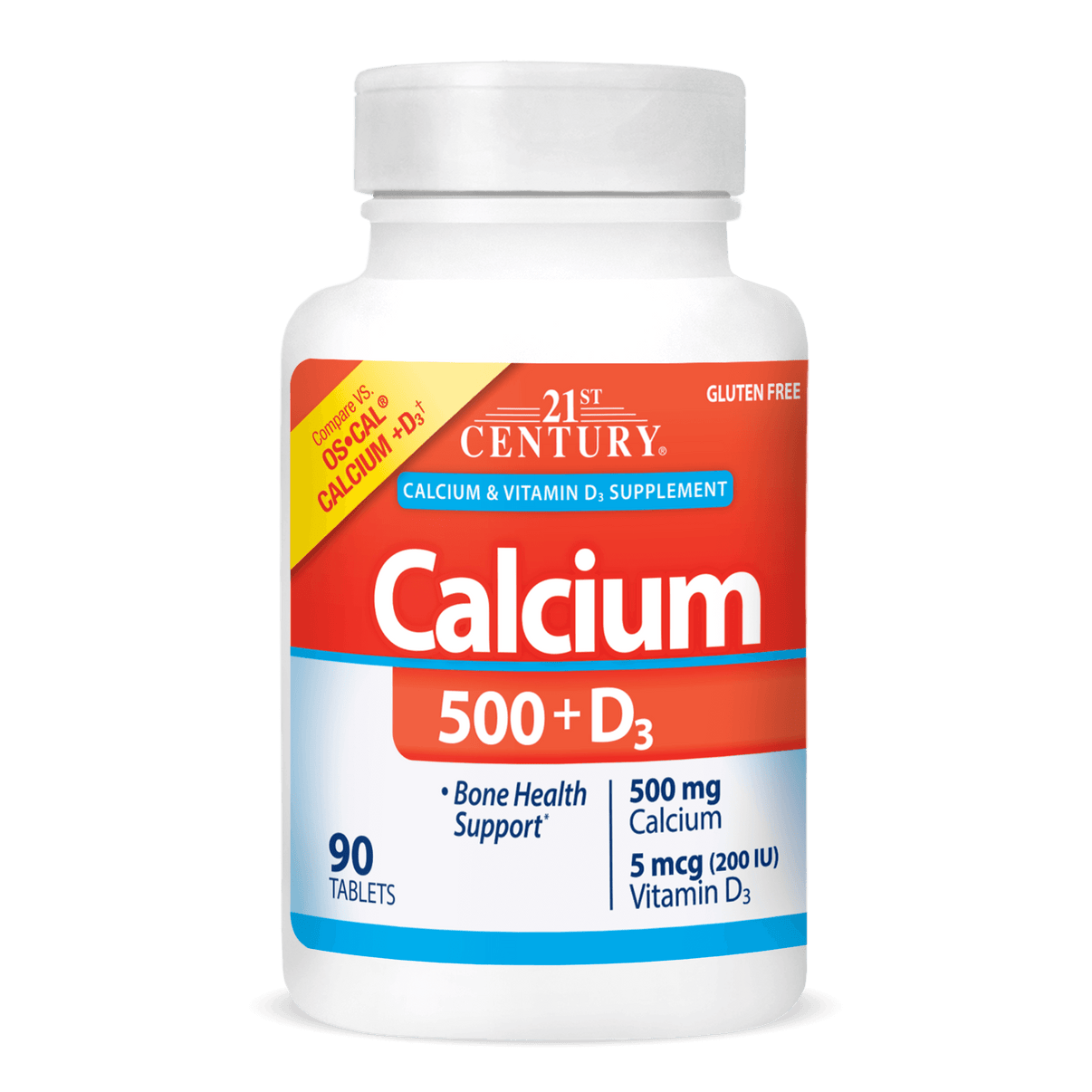 Calcium 500 Plus D3 – 21st Century Vitamins