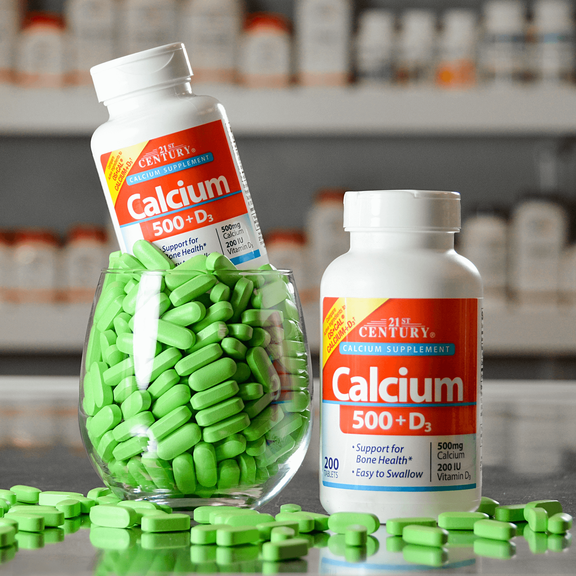 Calcium 500 +D3 - 400 Tablets | 21st Century HealthCare, Inc.