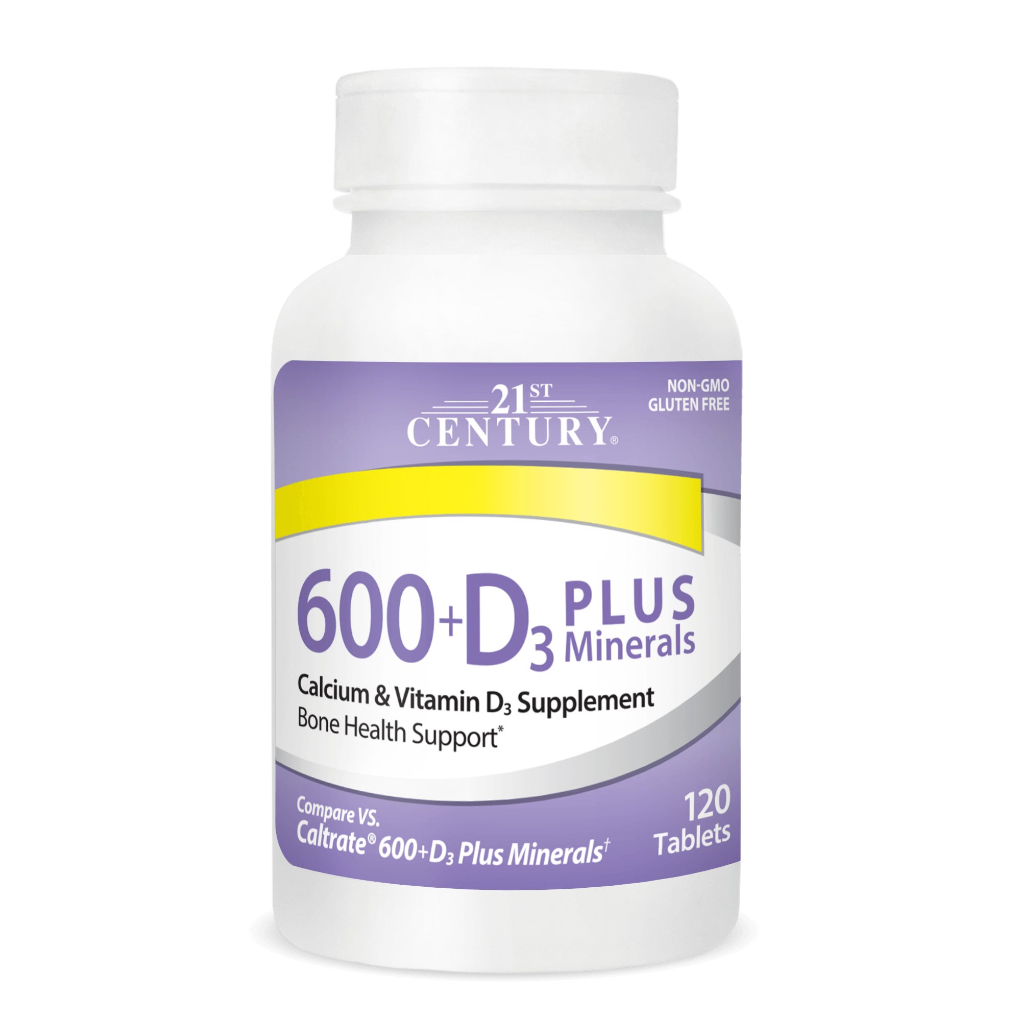 Calcium 600+D3 Plus Minerals - 120 Tablets | 21st Century HealthCare, Inc.