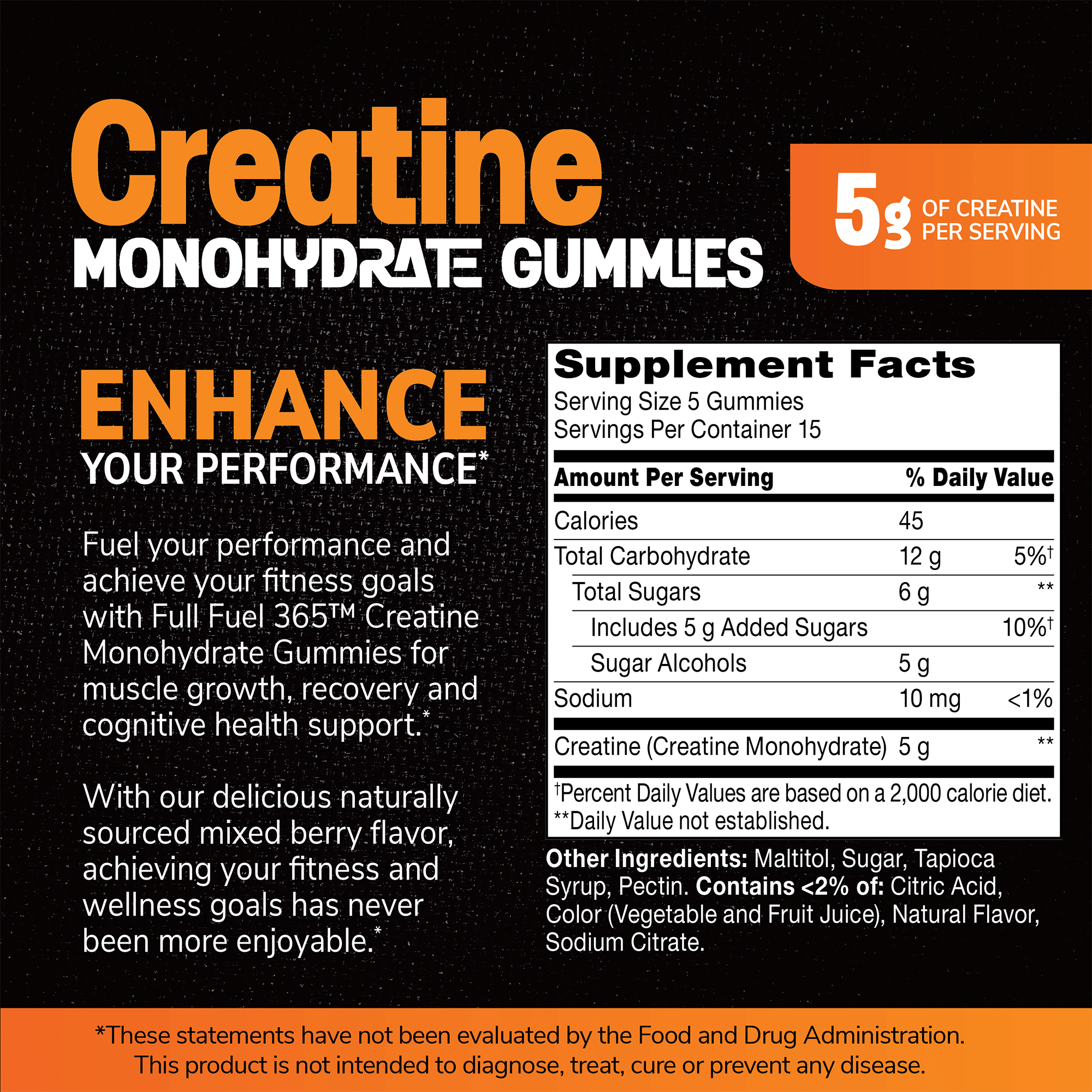 Full Fuel™ 365 Creatine Monohydrate 5 g Gummies - 75 Gummies | 21st ...