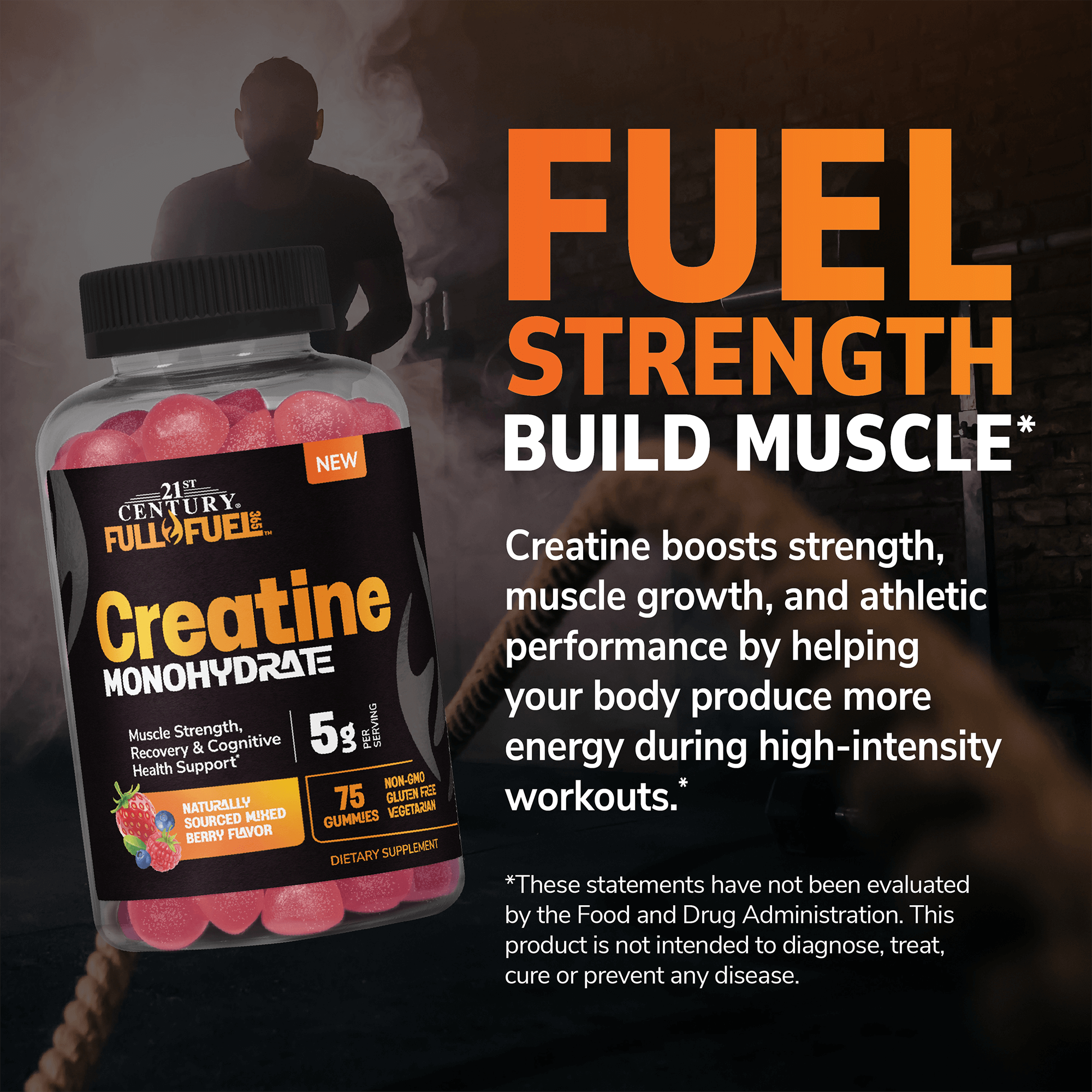 Full Fuel™ 365 Creatine Monohydrate 5 g Gummies - 75 Gummies | 21st ...