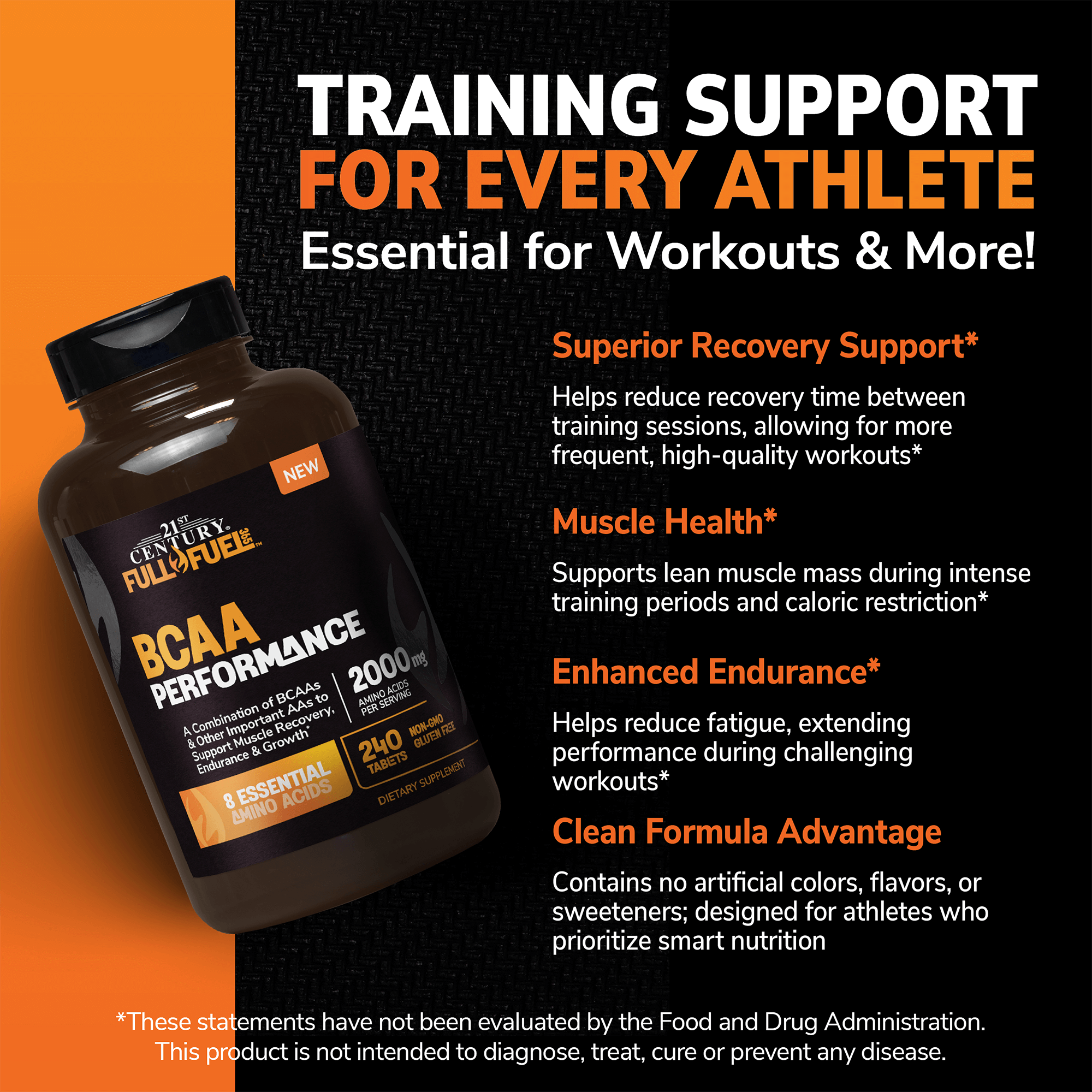 Full Fuel™ 365 BCAA Performance - 240 Tablets | 21st Century HealthCare ...